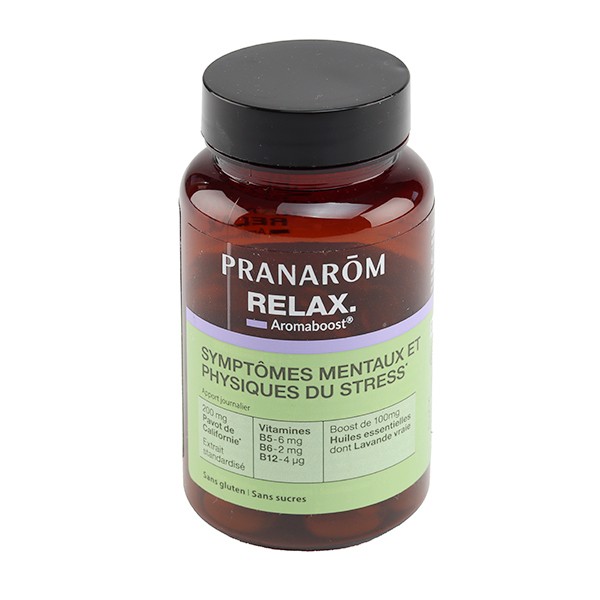 Pranarom Aromaboost Stress Relax capsules - Plantes et huiles essentielles