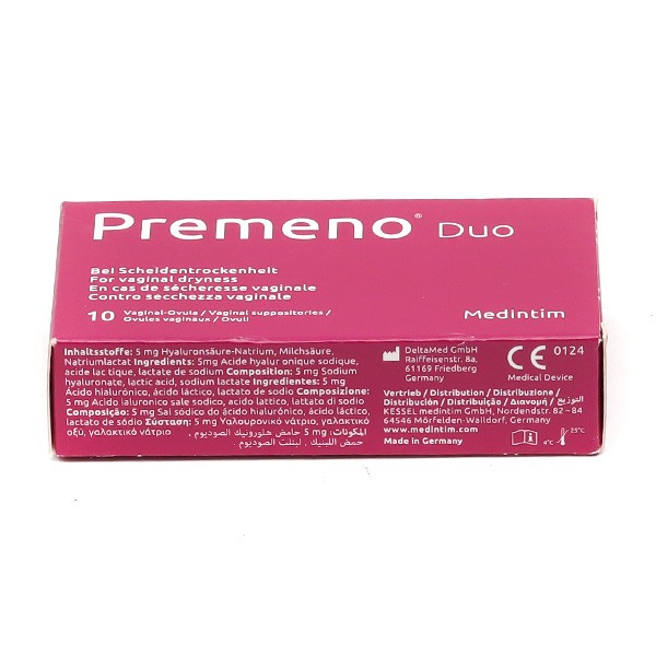 Premeno Duo ovules vaginaux sans hormone - Sécheresse intime