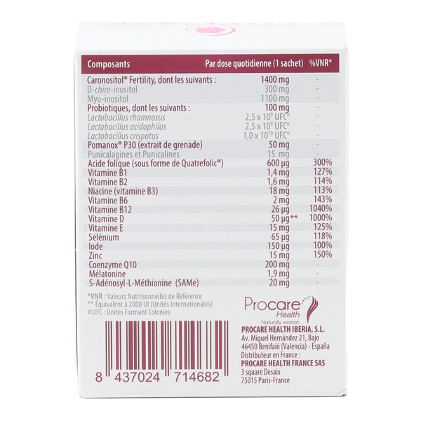 Ovosicare Pro FIV Sachets - PMA - Fertilité féminine