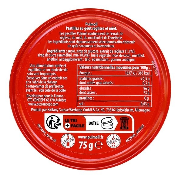 Pulmoll Pastilles Rouge Classic - Mal de gorge et Irritations