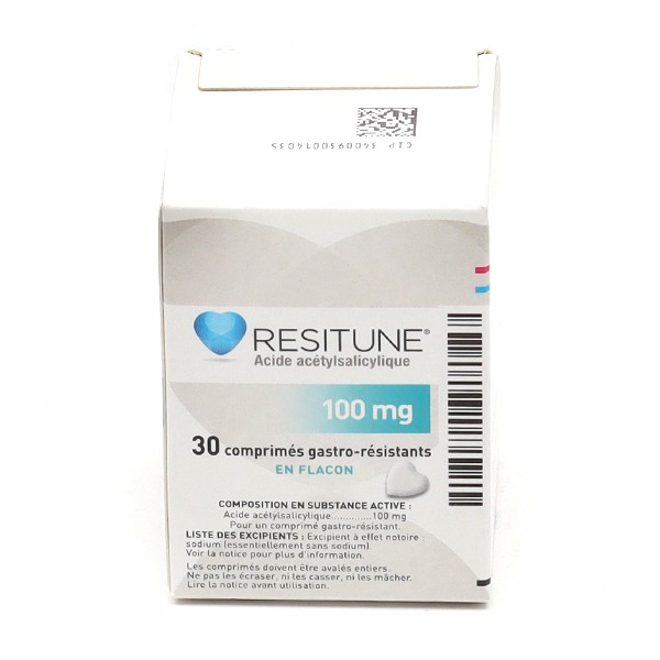 Resitune 100 mg en comprimés gastro-résistants - Antiagrégant plaquettaire