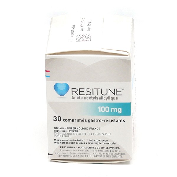 Resitune 100 mg en comprimés gastro-résistants - Antiagrégant plaquettaire