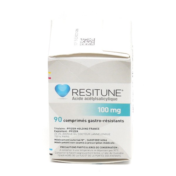 Resitune 100 mg en comprimés gastro-résistants - Antiagrégant plaquettaire