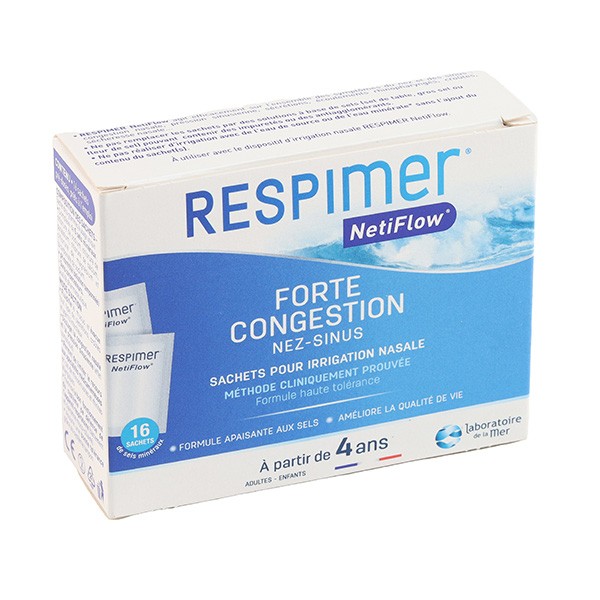 Respimer Netiflow sachets Sels Minéraux Nasal - Lavage de Nez, Rhinite ...