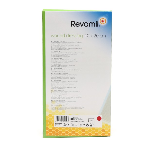Revamil tulle au Miel médical - Pansement escarres, plaie