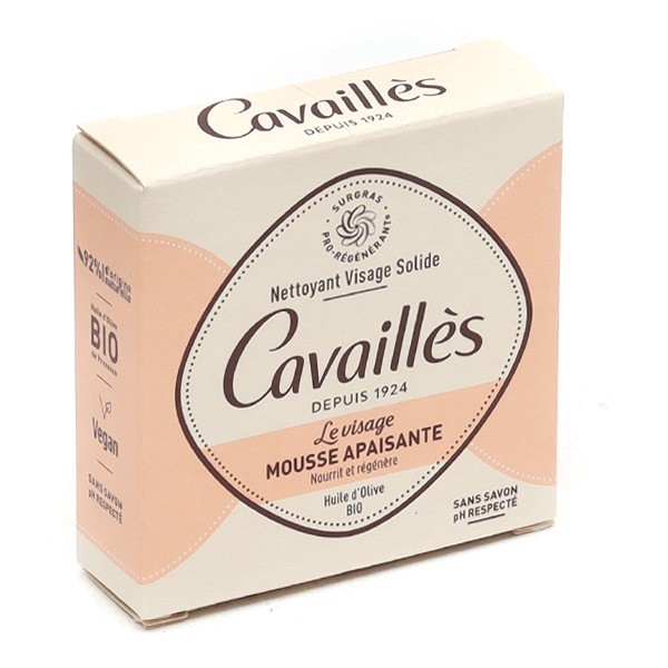 Cavaillès Nettoyant Visage Solide Mousse apaisante - Sans savon