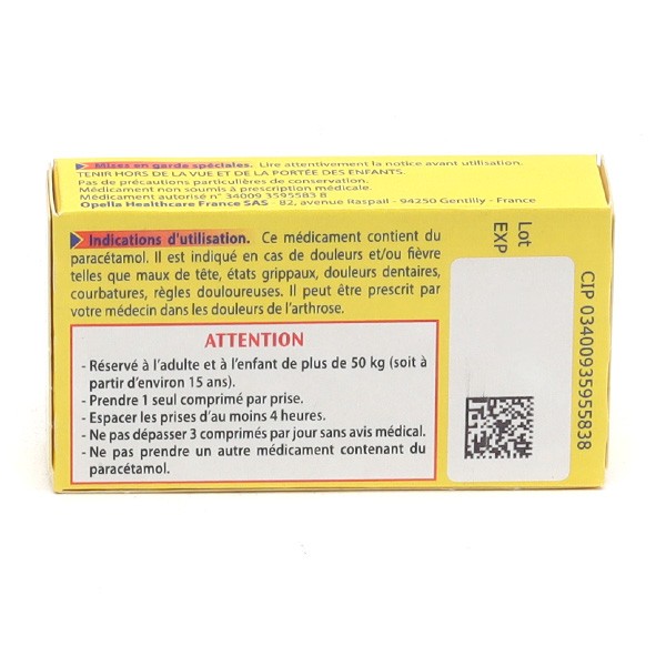 Doliprane 1000 mg comprimés - Paracétamol adulte - Douleur et fièvre