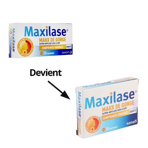 Maxilase comprimé - Médicament mal de gorge - Anti inflammatoire