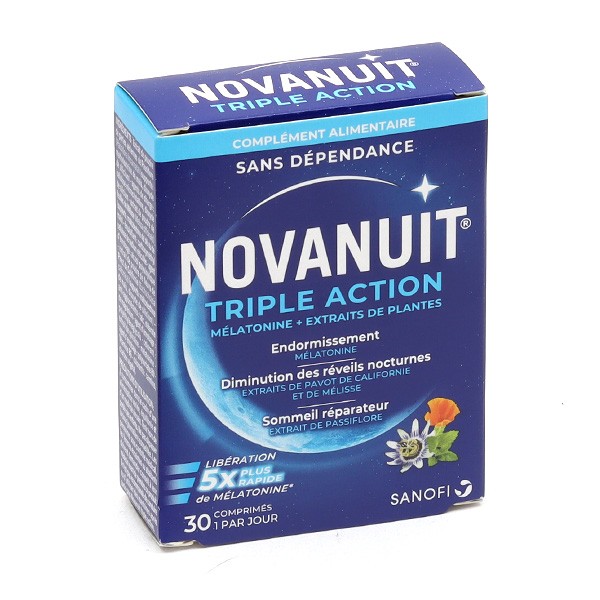 Novanuit Triple Action comprimés - Sommeil - Mélatonine - Insomnie