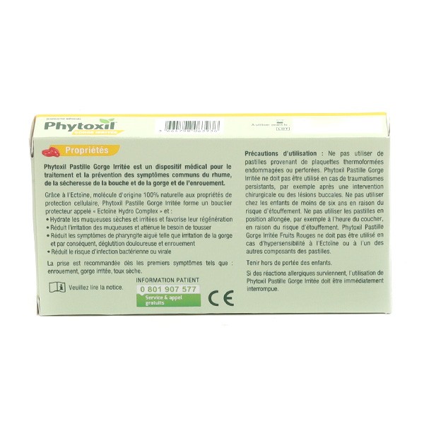 Phytoxil pastilles Gorge irritée Fruits rouges - Enrouement