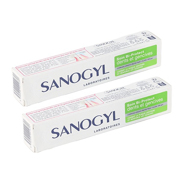 Sanogyl dentifrice soin Bi-Protect dents et gencives - Fluor