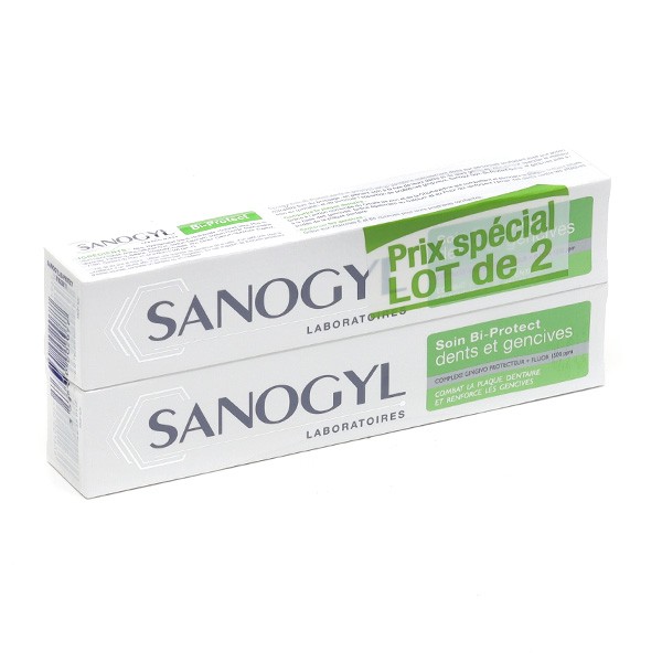 Sanogyl dentifrice soin Bi-Protect dents et gencives - Fluor