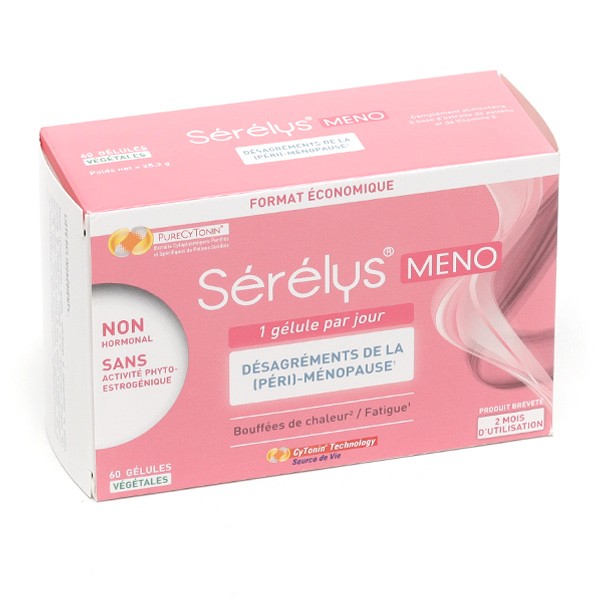 Ménopause Sérélys Meno gélules - Bouffées de chaleur - Fatigue