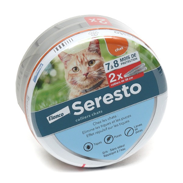 Collier Seresto pour chat anti puces et tiques - Antiparasitaire veto