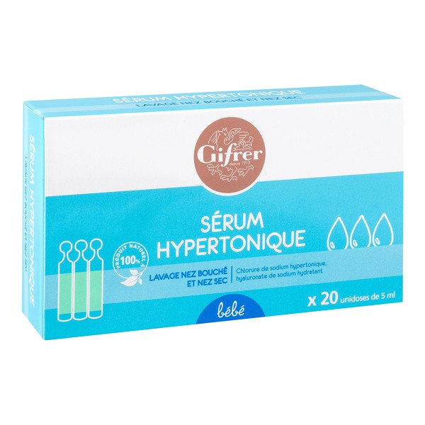Gifrer Sérum hypertonique bébé - Nez bouché - Rhume - Décongestionnant