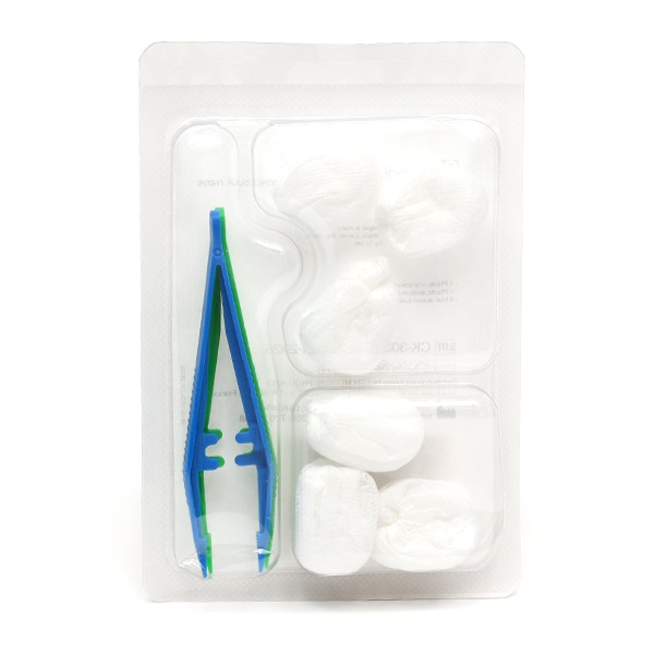 Set de pansements tampons et pince LCH - Soin médical - Usage unique
