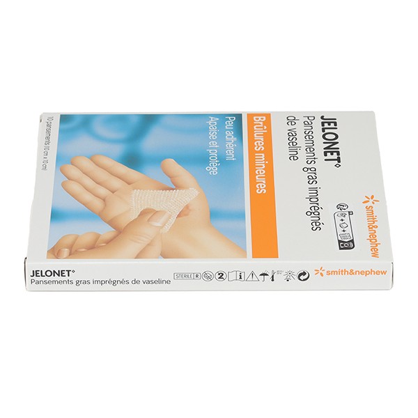 Jelonet Smith&Nephew Pansement gras imprégné – Brulure, petite plaie