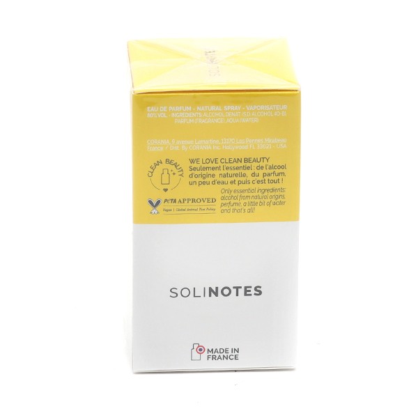 Solinotes Eau de Parfum Vanille - Tonka - Relaxant - Made in France