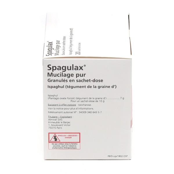 Spagulax Mucilage pur granulés sachet - Laxatif de lest - Constipation