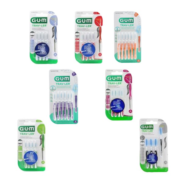 Gum brossette interdentaire cylindrique Trav-ler - Plaque dentaire