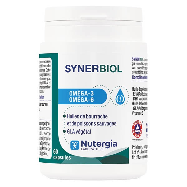 Nutergia Synerbiol Oméga 6 et 3 | Huiles de bourrache et poissons