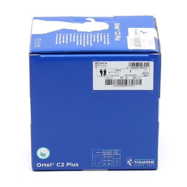 Collier Cervical C2 semi-rigide Thuasne Ortel Plus - Torticolis