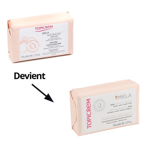 Topicrem Mela Pain exfoliant unifiant - Gommage Peaux sensibles