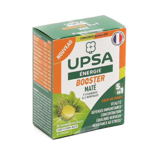 UPSA Energie Booster Maté comprimés effervescents - Coup de fouet - Fatigue