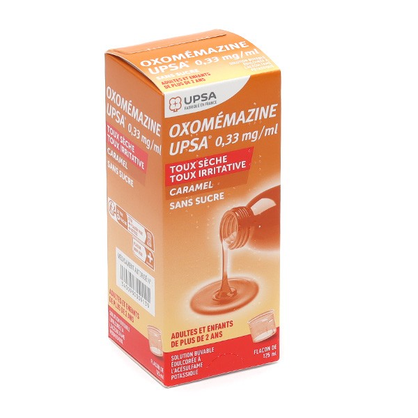 Oxomémazine sans sucre UPSA sirop antitussif - Toux sèche