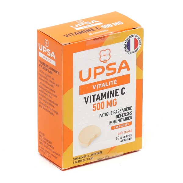 UPSA Vitamine C 500 mg Vitalité comprimés à croquer - Tonus, immunité