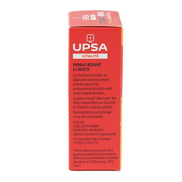 UPSA Vitalité Vitamine C 1000 mg comprimés effervescents | Goût orange