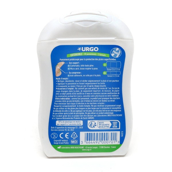 Urgo Pansement extensible anti adhérent - Plaie superficielle