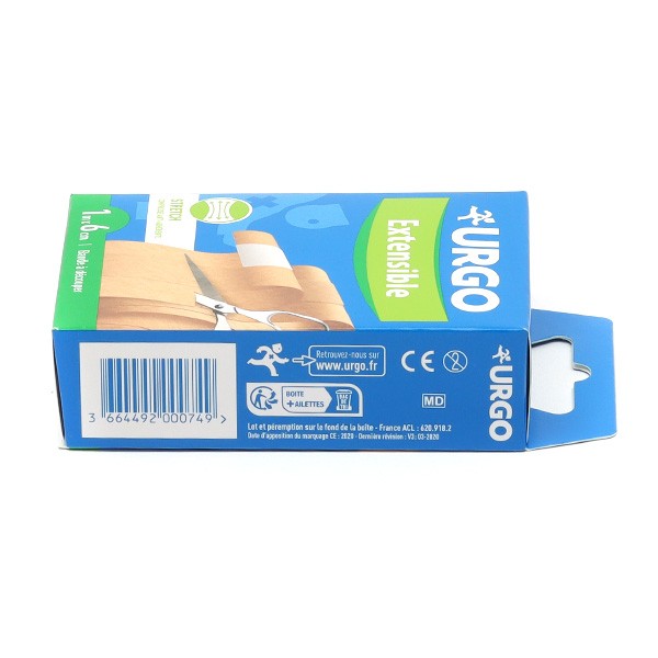 Urgo extensible Bande à découper 1m x 6cm - Compresse anti-adhérente