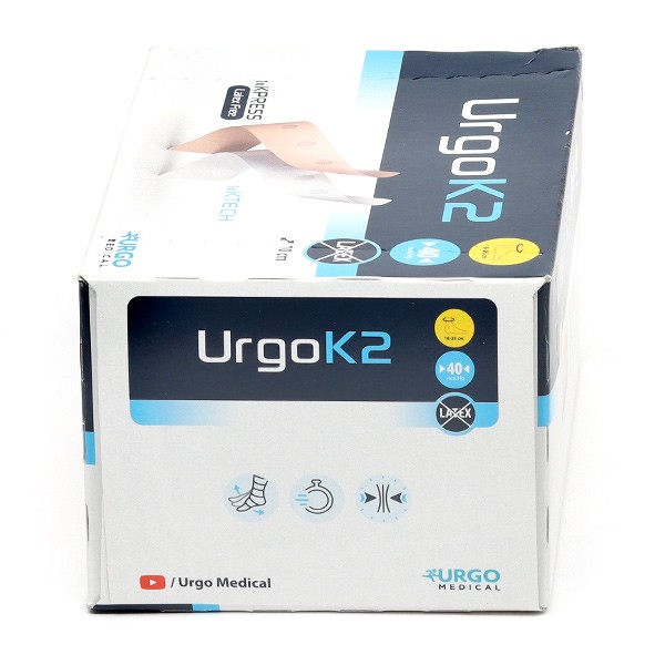 Bande de contention sans latex Urgo K2 - Ulcère veineux