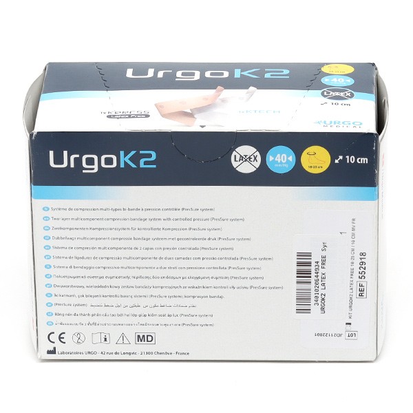 Bande de contention sans latex Urgo K2 - Ulcère veineux