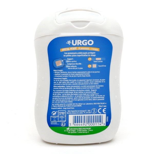 Urgo Pansement spécial visage x20 - Lésions - Rond et droit