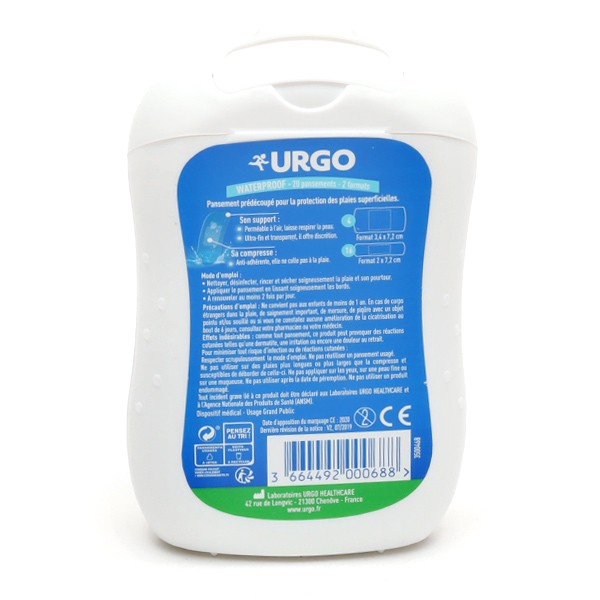 Urgo Pansements Waterproof - Plaie superficielle et égratignure