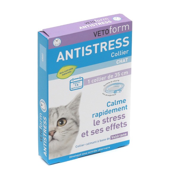 Vetoform Collier anti stress Chat - Actif en 1 heure
