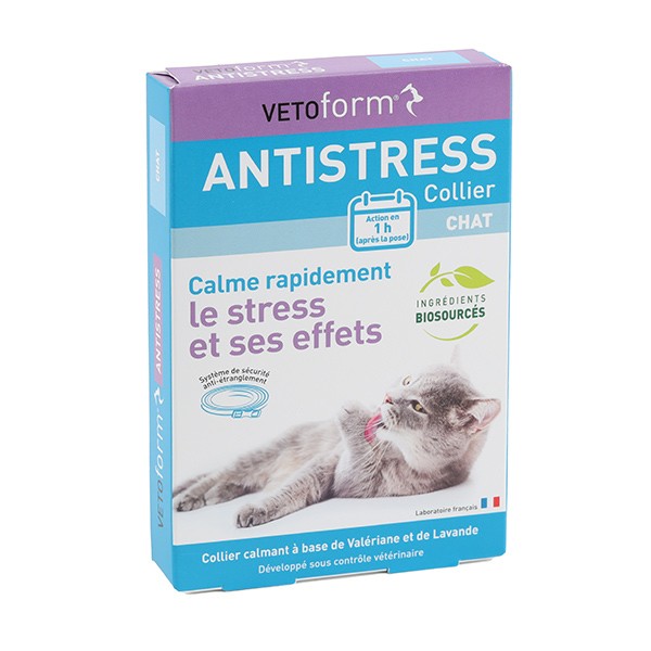Vetoform Collier anti stress Chat - Actif en 1 heure