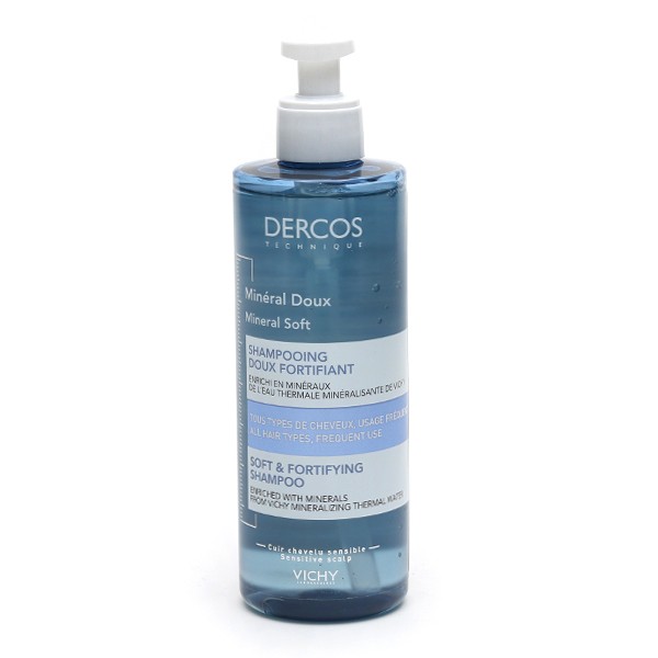 Vichy Dercos shampooing doux fortifiant 400 ml - Cuir chevelu sensible
