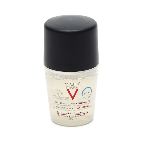 Vichy Homme déodorant anti transpirant 48 h - Anti trace blanche