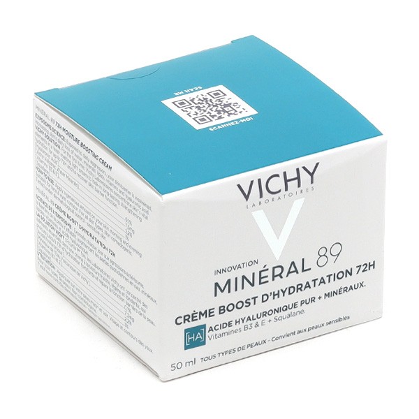 Vichy Minéral 89 Crème boost d'hydratation 72h - Acide hyaluronique