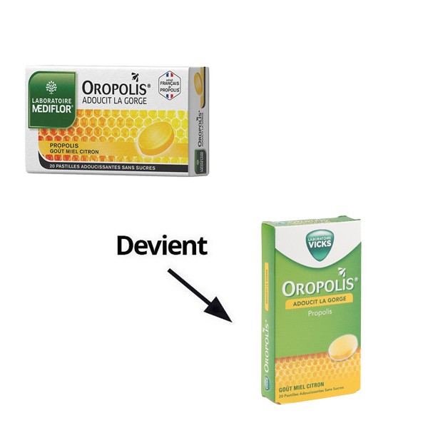 Oropolis miel citron pastilles - Propolis - Remede mal de gorge