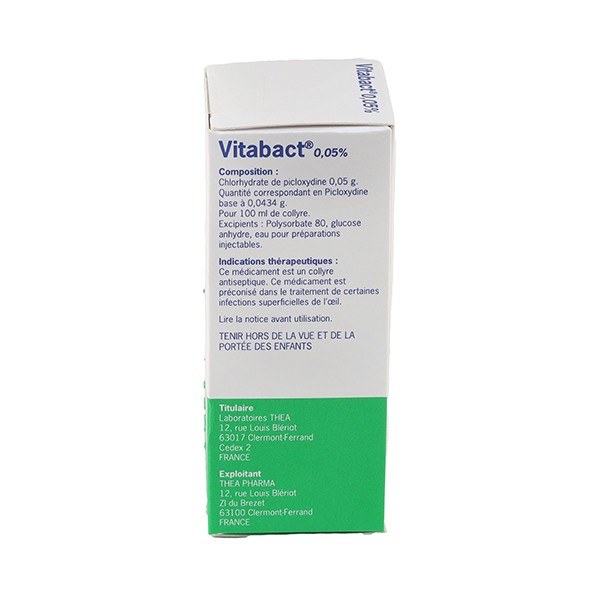 Vitabact collyre antiseptique - Conjonctivite - Goutte yeux rouges
