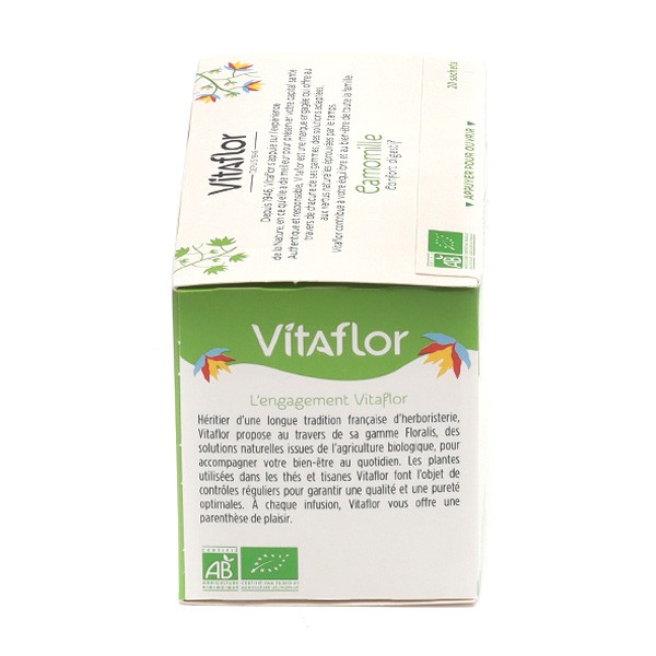 Vitaflor tisane Camomille bio sachets - Digestion - Apaisante
