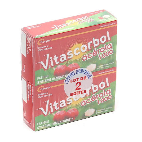 Vitascorbol Acérola 1000 en comprimés - Vitamine C naturelle
