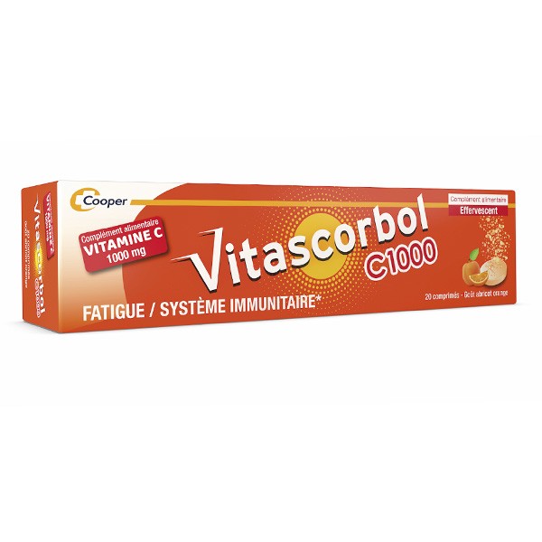 Vitascorbol Vitamine C 1000 mg comprimés effervescents - Fatigue