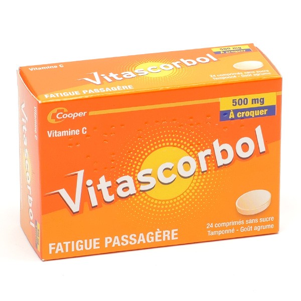 Vitascorbol comprimés à croquer Vitamine C 500 mg - Fatigue passagère