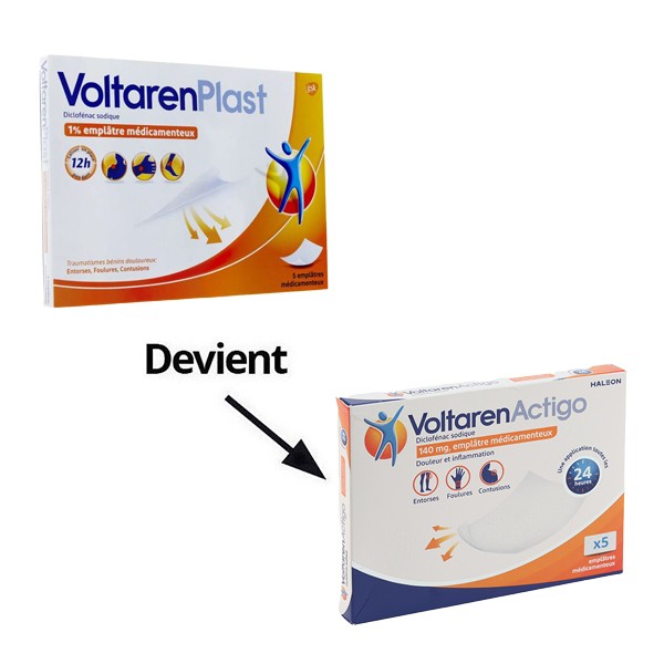 Voltaren Actigo patch anti inflammatoire - Douleur - Arthrose, entorse