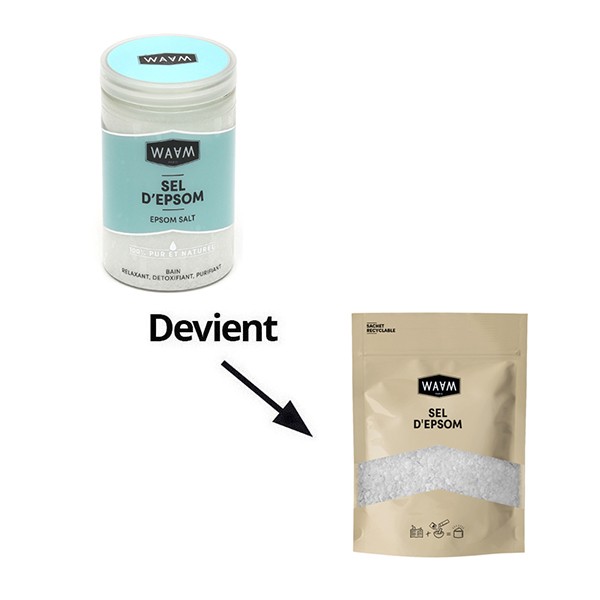 Waam sel d'Epsom - Sulfate de magnésium pur - Relaxant, purifiant